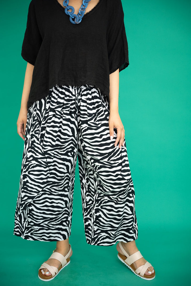 Zebra Wide Leg Pants – Lacassa